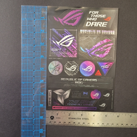 ASUS | Other | Asus Rog Republic Of Gamers Keychain And Sticker Sheet ...